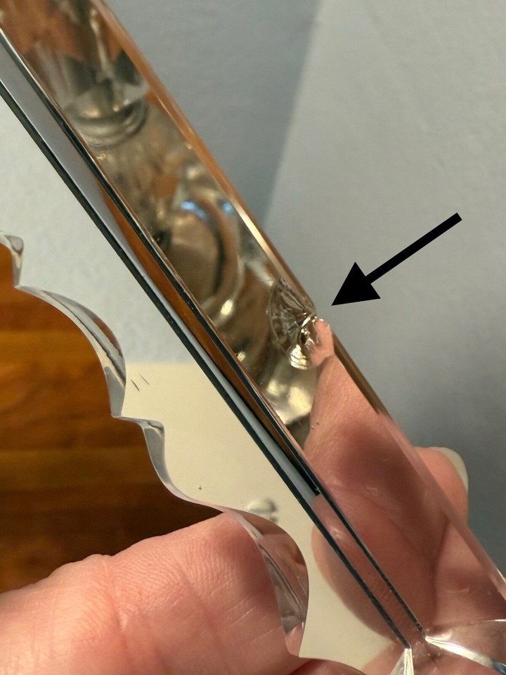 Heavy Vintage Cut Glass Lamp with 10 sparkling prisms that dangle ...