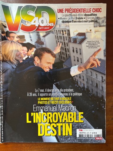 VSD du 27/04/2017; Emmanuel Macron l'incroyable destin/ Matthieu Chedid | eBay
