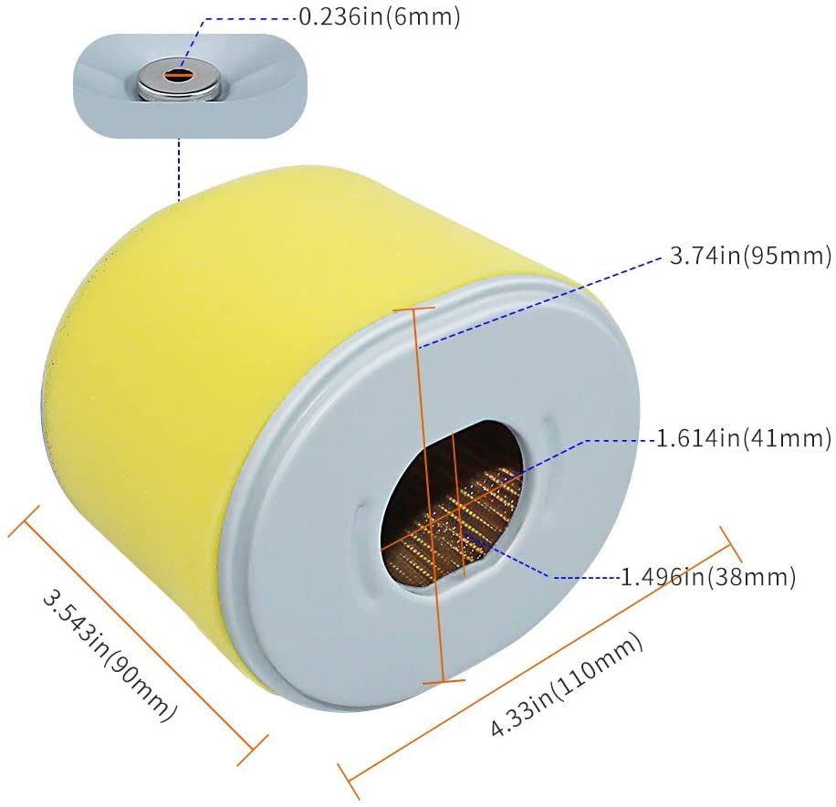Air Filter Combo 17210-ZE3-505 17210-ZE3-010 Fit For Honda GX340 GX390 ...