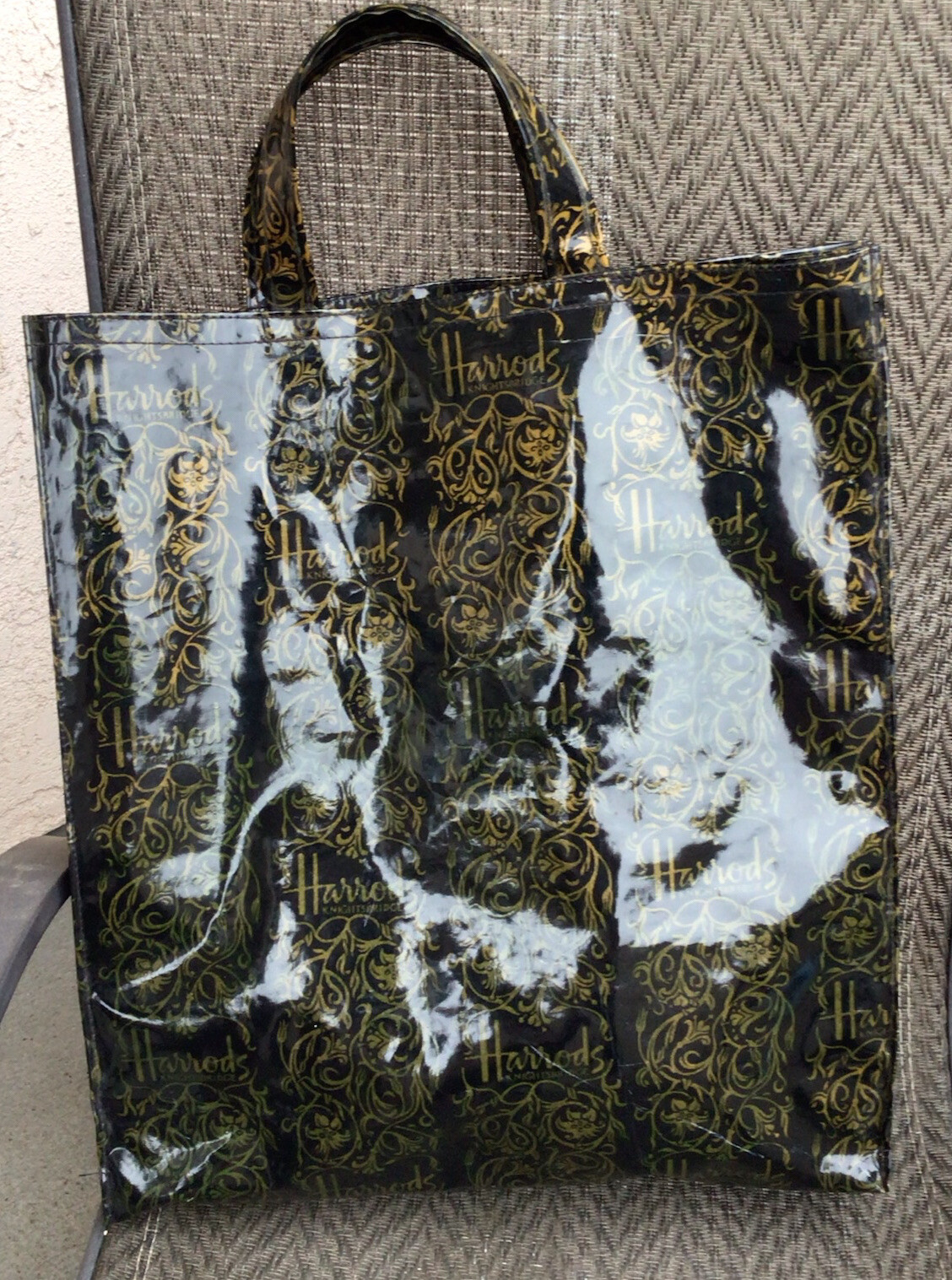 Harrod's Signature Logo Knightsbridge Vinyl Shopper T… - Gem