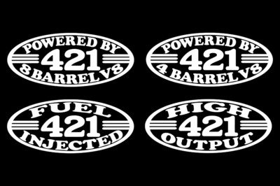 2 421 V8 DECALS 4 8 BARREL HIGH OUTPUT FUEL INJECTED ENGINE SUPER DUTY ...