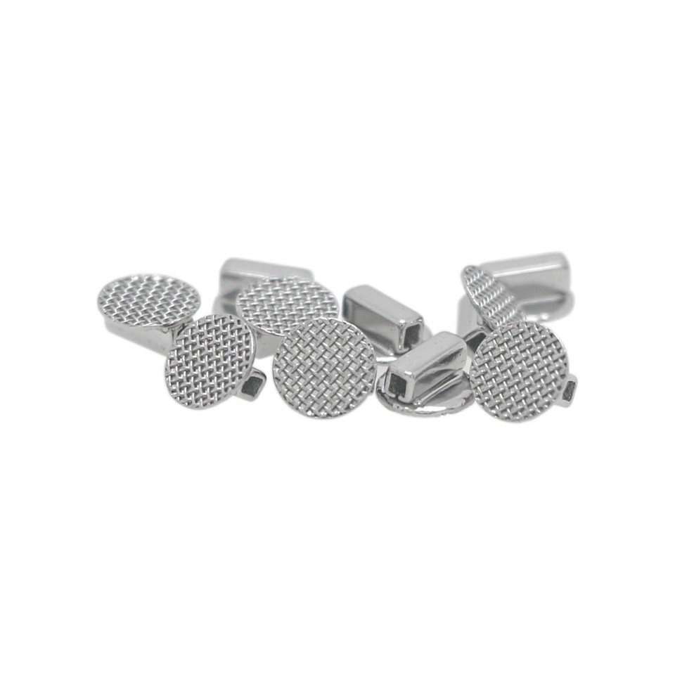 10Pcs Dental Orthodontic Bondable Button Tubes Metal Round Base ...