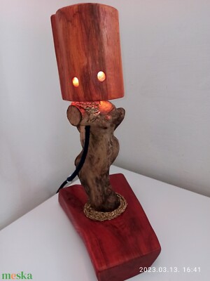 Groot wooden table lamp | eBay