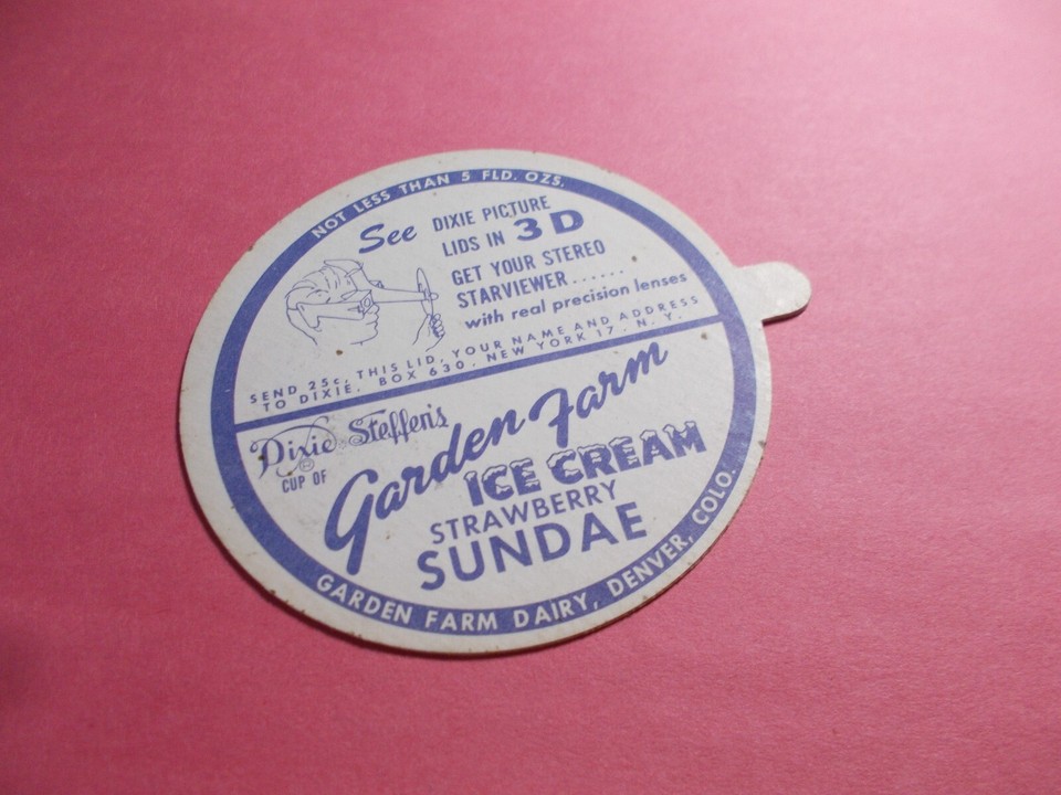 Guy Mitchell "Paramount" Steffen's Ice Cream Color Dixie Lid 3.50" VG ...