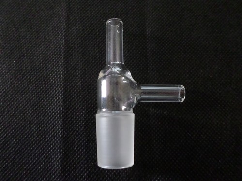 Laboratory Glass 19/22 Septum Inlet Adapter w/ 9mm O.D. Top and Sidearm ...