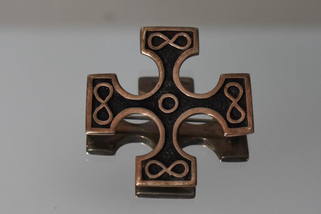 Vintage Burrian Cross Ola Gorie Edinburgh 1975 Sterling Silver Brooch ...