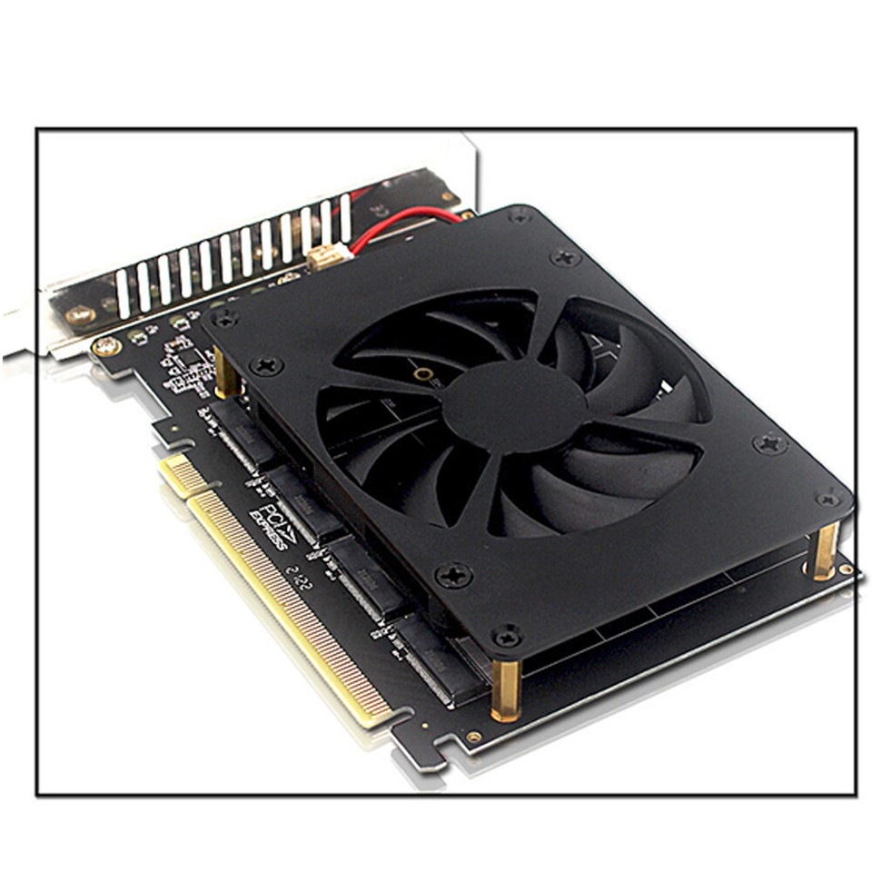 SSD M.2 4-disk NVME Raid PCI-E x16 Split Card Array Expansion Adapter ...