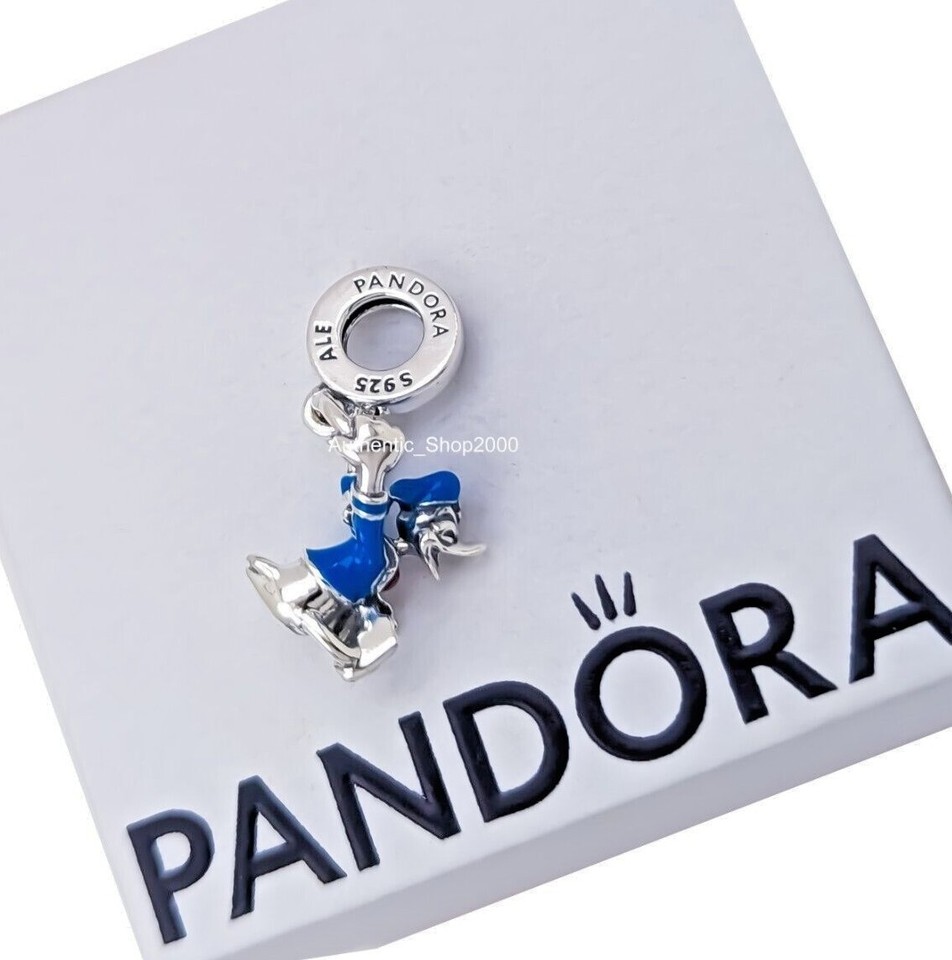 New 100% Authentic PANDORA 925 Blue Disney Donald Duck Dangle Charm ...