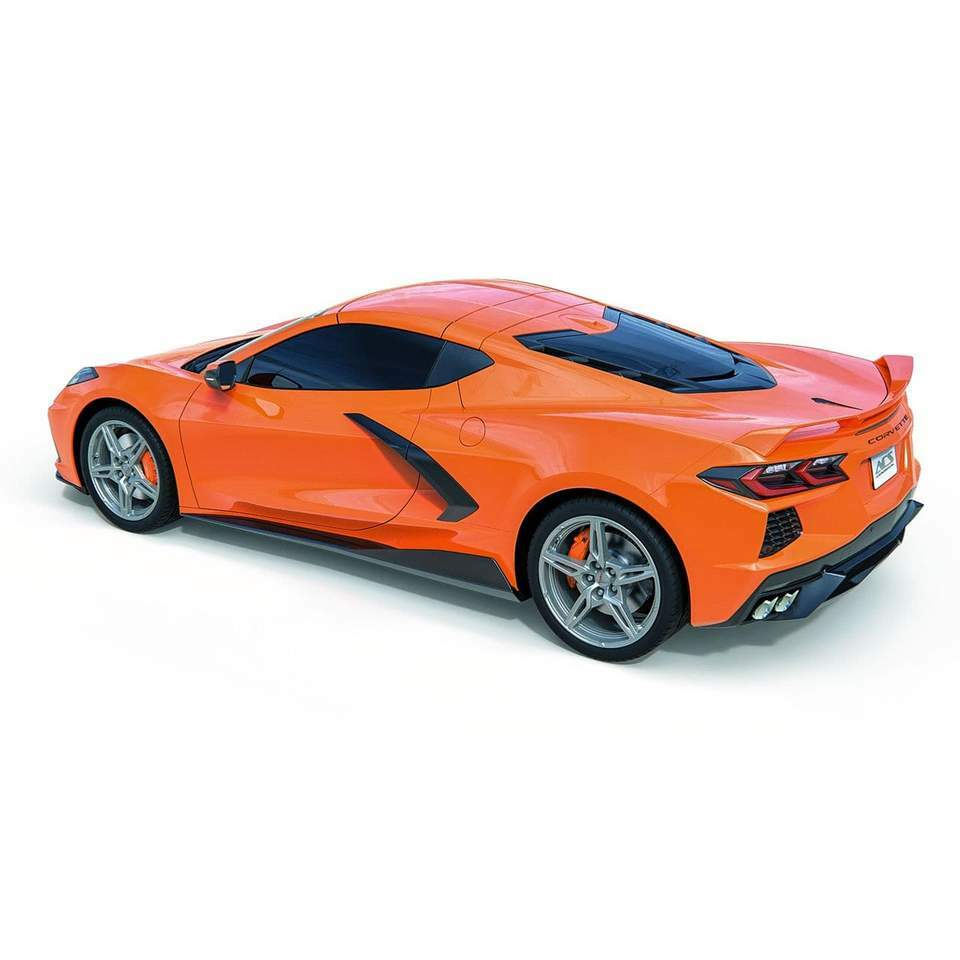 5VM Style Side Lower Rockers Carbon Flash Black Finish For C8 Corvette ...