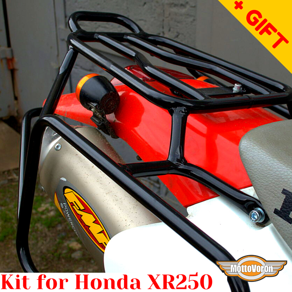 For Honda XR 250 Rack luggage system XR250R Headlight protector Motard ...