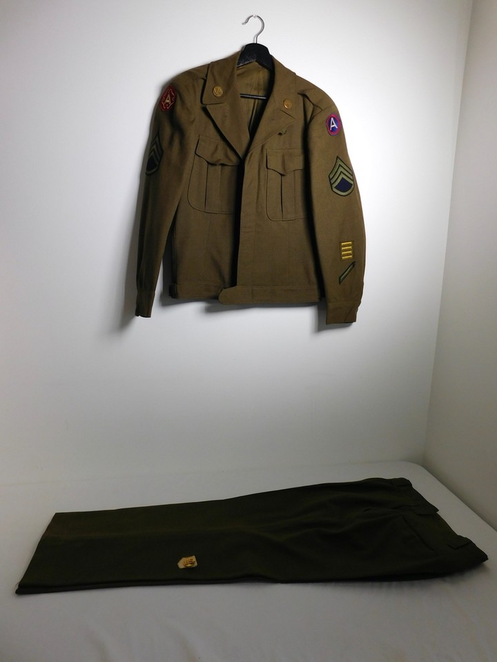 US Army Wool Jacket Infantry Field Coat Mens 36L WW2 D-Day 3rd 9th ...