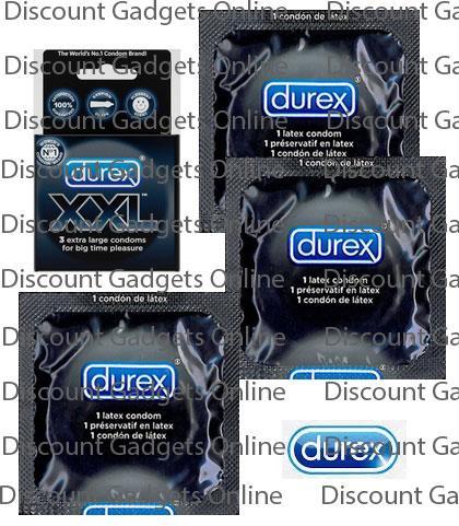 Durex XXL Lubricated Condoms 3Pk MAGNUM SIZE Larger Penis Men w ...