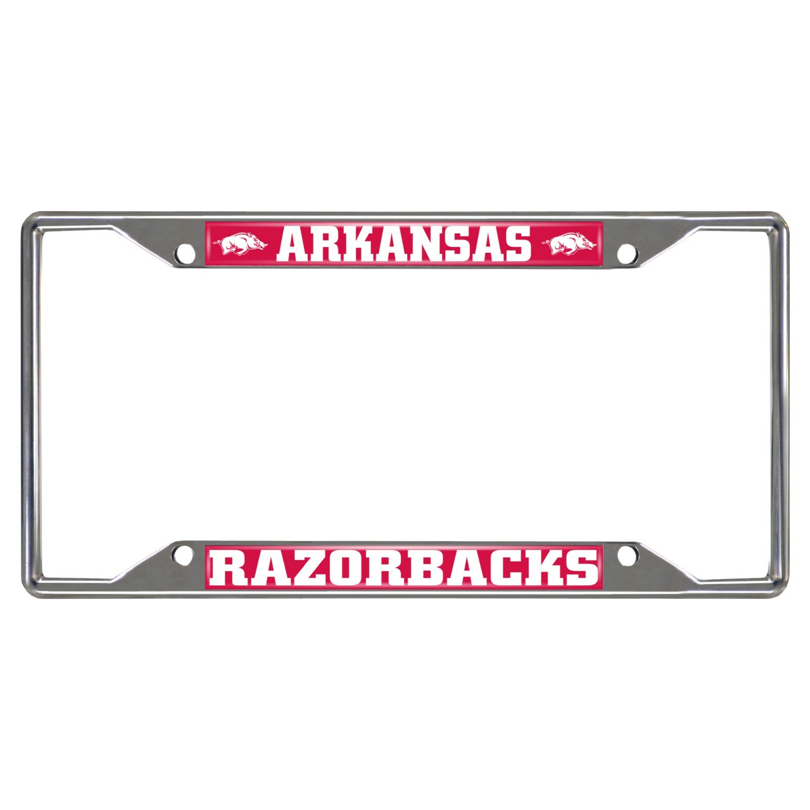 Fanmats NCAA Arkansas Razorbacks Chrome Metal License Plate Frame | eBay
