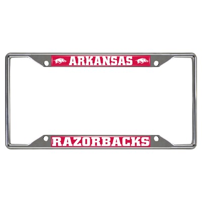 Fanmats NCAA Arkansas Razorbacks Chrome Metal License Plate Frame | eBay