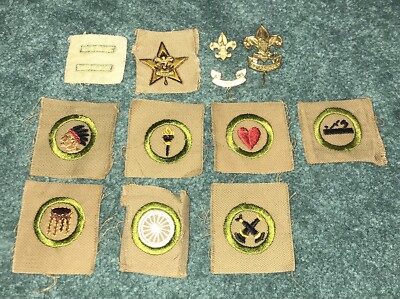 Original Vintage Lot Of Early BSA Boy Scout Merit Badges & Pins Inc ...