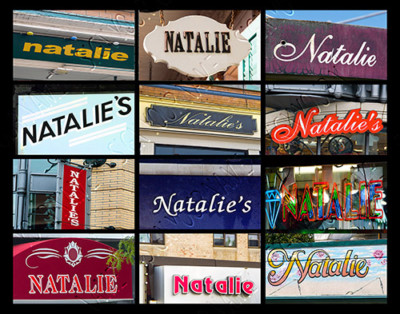 NATALIE Name Poster featuring photos of actual signs | eBay