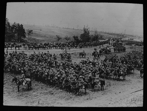 WW1 INDIAN CAVALRY READY TO ADVANCE JULY 14TH 1916 Magic Lantern Slide ...
