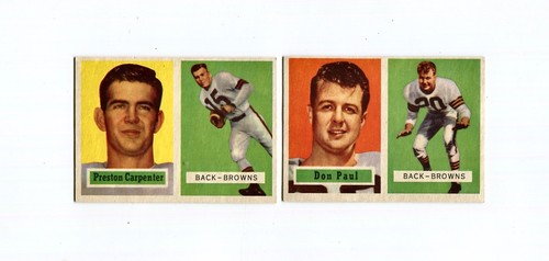 Lot of 11 1957 Topps Football Cards; 6 Baltimore Colts & 5 Cleveland ...