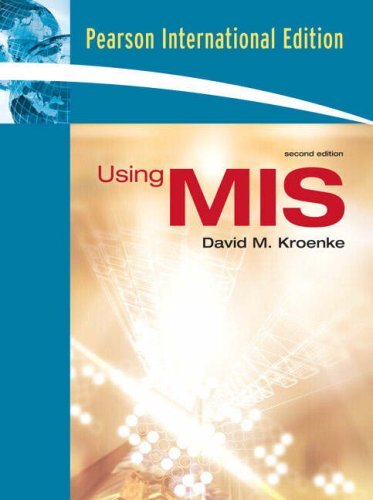Using MIS by David M. Kroenke (Trade Paperback) for sale online | eBay