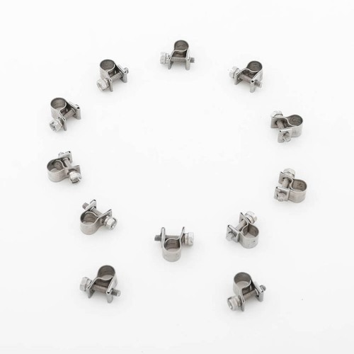 12 X Mini Hose Clips Clamps 6mm-8mm 304 Stainless Steel Fuel Pipe ...