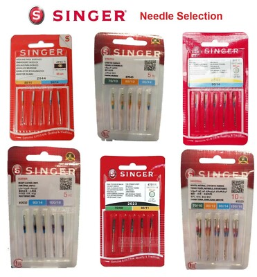 Singer Sewing Machine Needles Domestic Home Standard, Jeans, Leather ...