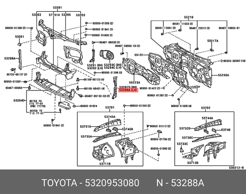 Genuine OE duct, cool air intake, 5320953080 for TOYOTA 53209-53080 | eBay