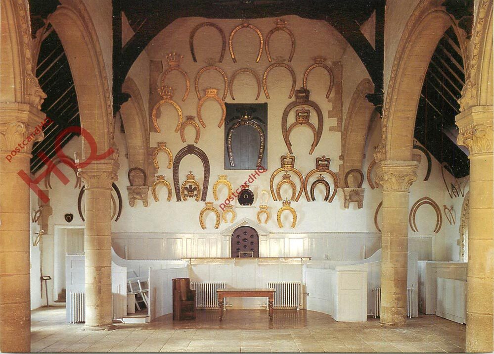Picture Postcard-:Oakham Castle, Interior of Great Hall | eBay UK