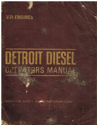 DETROIT DIESEL V71 SERIES V6 V8 V12 V16 DIESEL ENG 1969 FACTORY ...