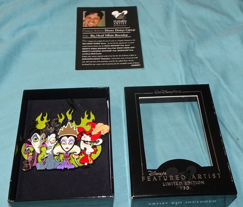 Disney JUMBO LE750 Pin Big Head Villain Roundup Maleficent Hades Hook Queen 2006 | eBay
