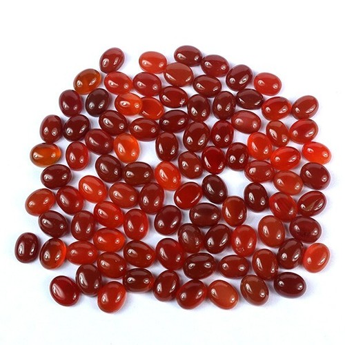 200 CT/94 PC Naturel Rouge Cornaline Ovale Cabochon Gemme en Gros Lot ...