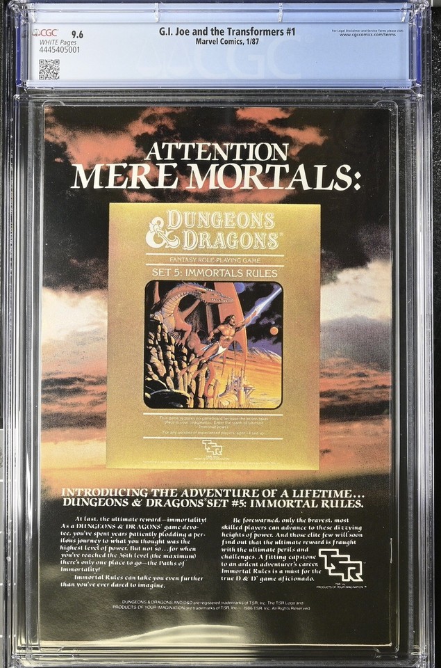 G.I. JOE And The TRANSFORMERS #1 CGC 9.6 🔑(Marvel) Robert Kirkham ...