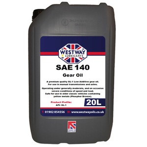 SAE 140 Gear Oil GL-1 Classic Gear Oil - Straight 140 - 20L | eBay
