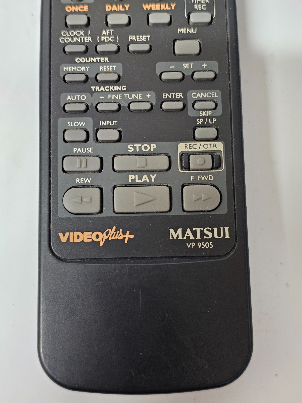 GENUINE ORIGINAL MATSUI VP 9505 VIDEOPLUS VHS/VCR Player REMOTE CONTROL ...