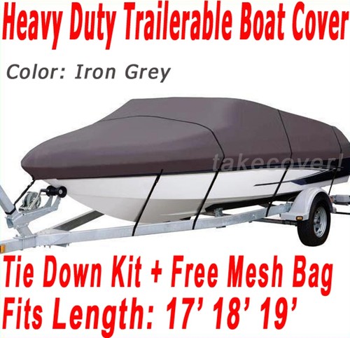 Bass Tracker V-nose Trailerable Boat Cover Y-IG GRAY | eBay