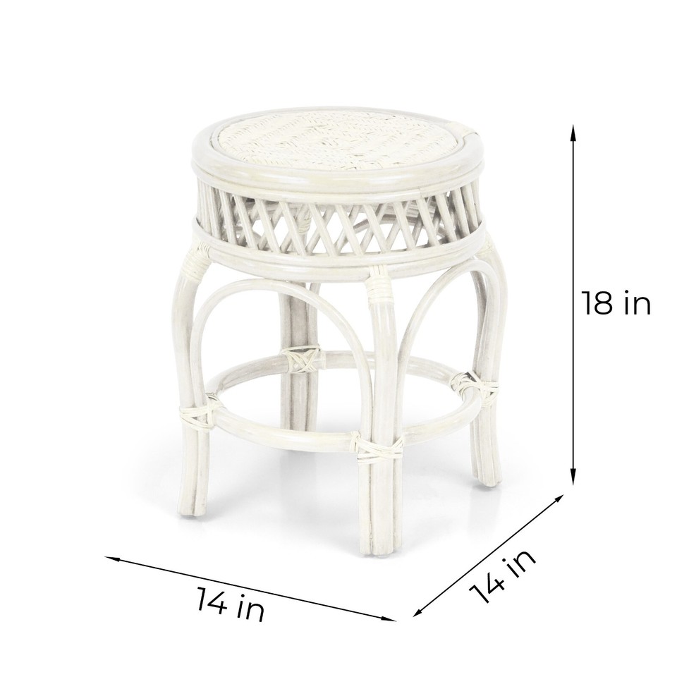Handmade Round Stool Ginger ECO Natural Rattan Wicker ECO Plant Stand ...