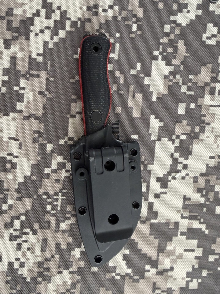 Swiss Tech Leicht Fixed Blade Knife, D2 Steel with Canvas Micarta ...