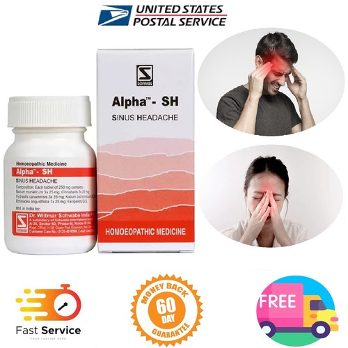 Dr. Willmar Schwabe Alpha SH (Sinus Headache)(20g)Tablets Blocked Nose ...