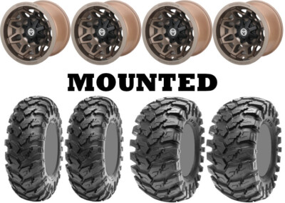 Kit 4 Maxxis MU511/MU521 Tires 27x9-12/27x11-12 on Moose 416X Bronze ...