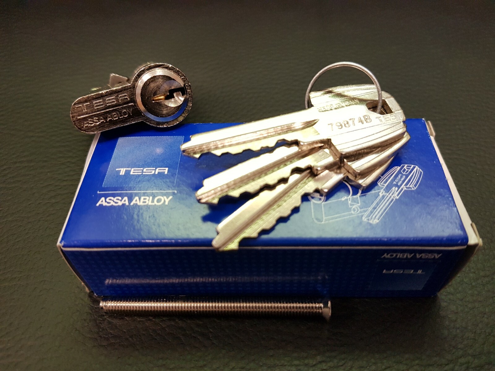 Euro Cylinder OEM Tesa T60 30\30 Assa Abloy Lock With 5 Keys Wood Metal ...
