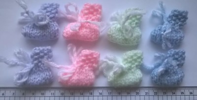 Baby Embellishments Baby Booties Card Craft Baby Shower Decoration ...