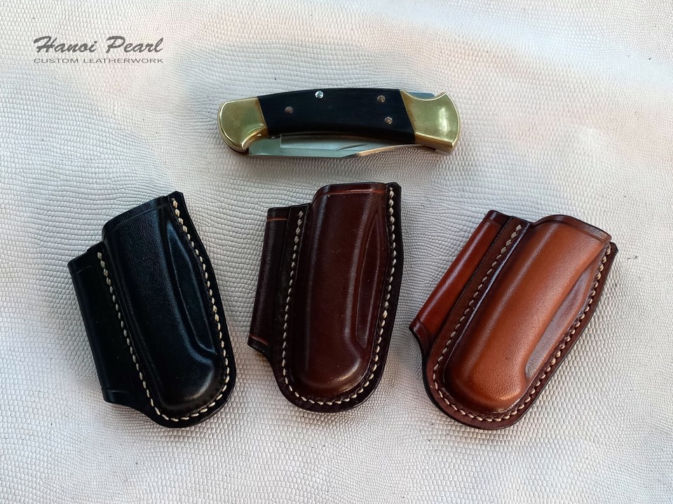 Buck 112 Ranger Sheath | Custom Horizontal Leather Sheath | Left Handed ...