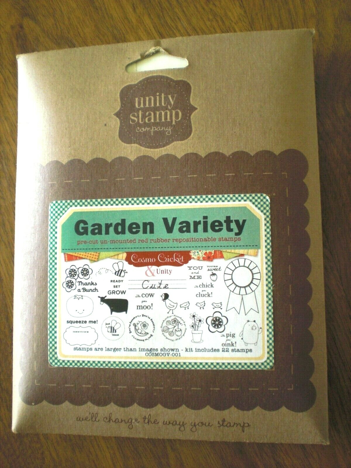 Unity Stamp Cosmo Cricket Garden Variety Fruits Vegetables Cow Pig ...