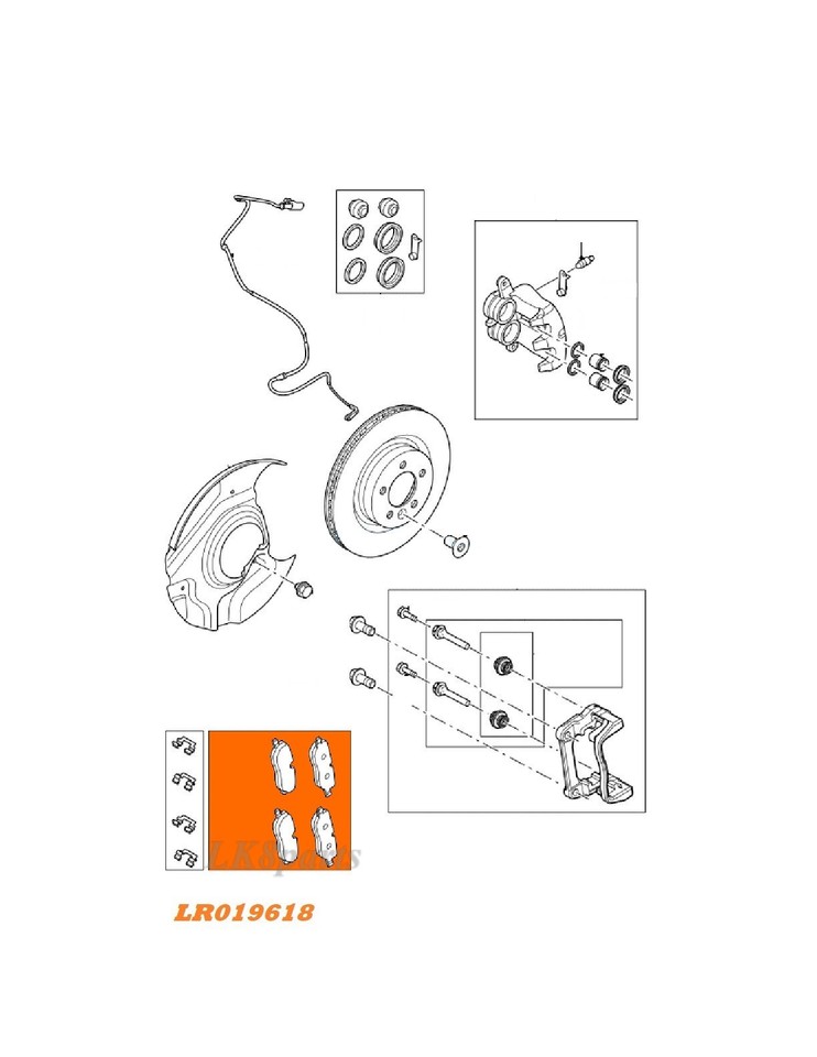 Land Rover LR3 Range Rover HSE Sport Front Brake Pads LR134694 New | eBay
