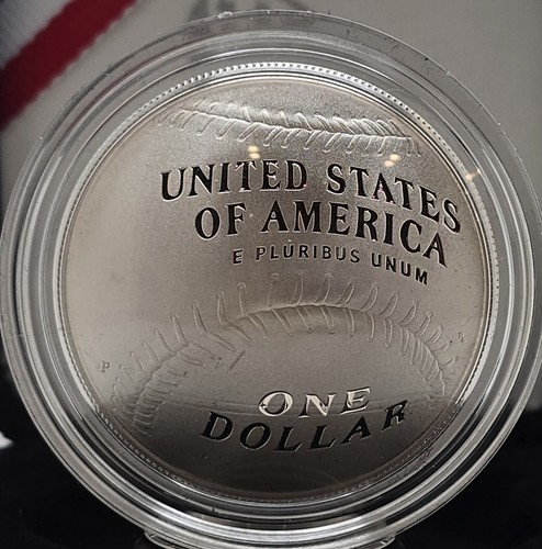 2014 P Baseball Hall of Fame Proof 90% Silver $1 U.S. Mint's First ...
