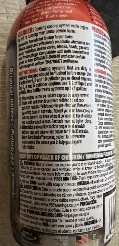 Bar's Leaks PLT11 Pelletized Radiator Heavy Duty Stop Leak - 11oz | eBay