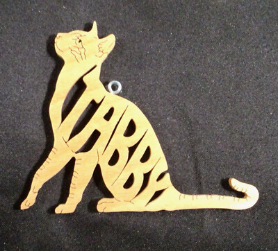 Amish Made Tabby Cat Ornament | eBay