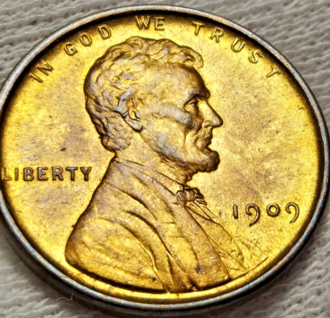 1909 VDB Lincoln Cent Beautiful Luster Looks Red Mint State Gem BU Look ...