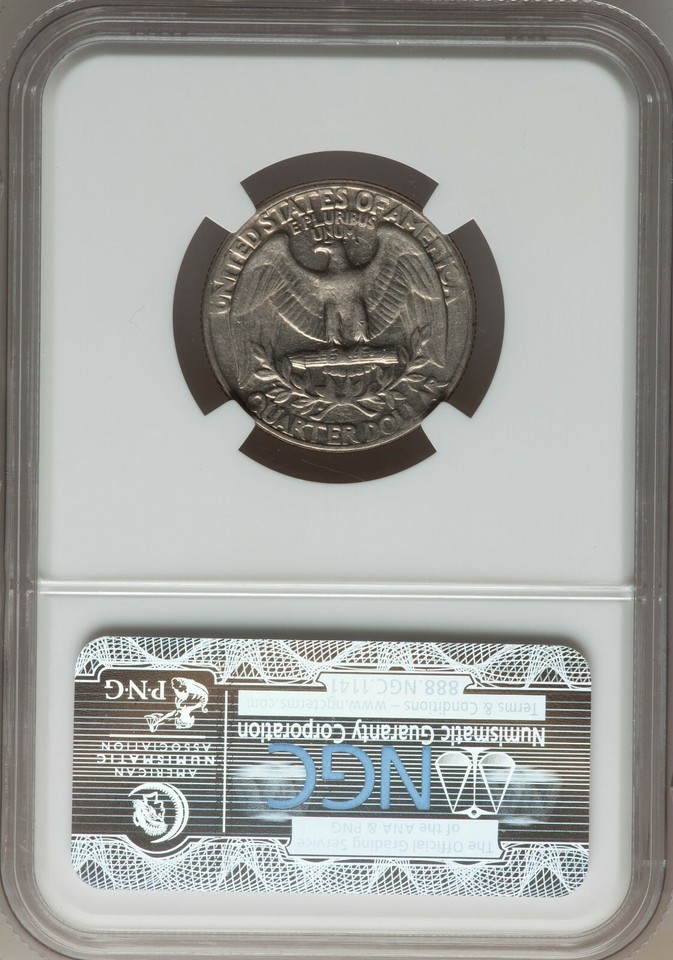 1970-D 25C Washington Qtr Struck on 10C Thickness Stock 4.3 Grams AU53 ...