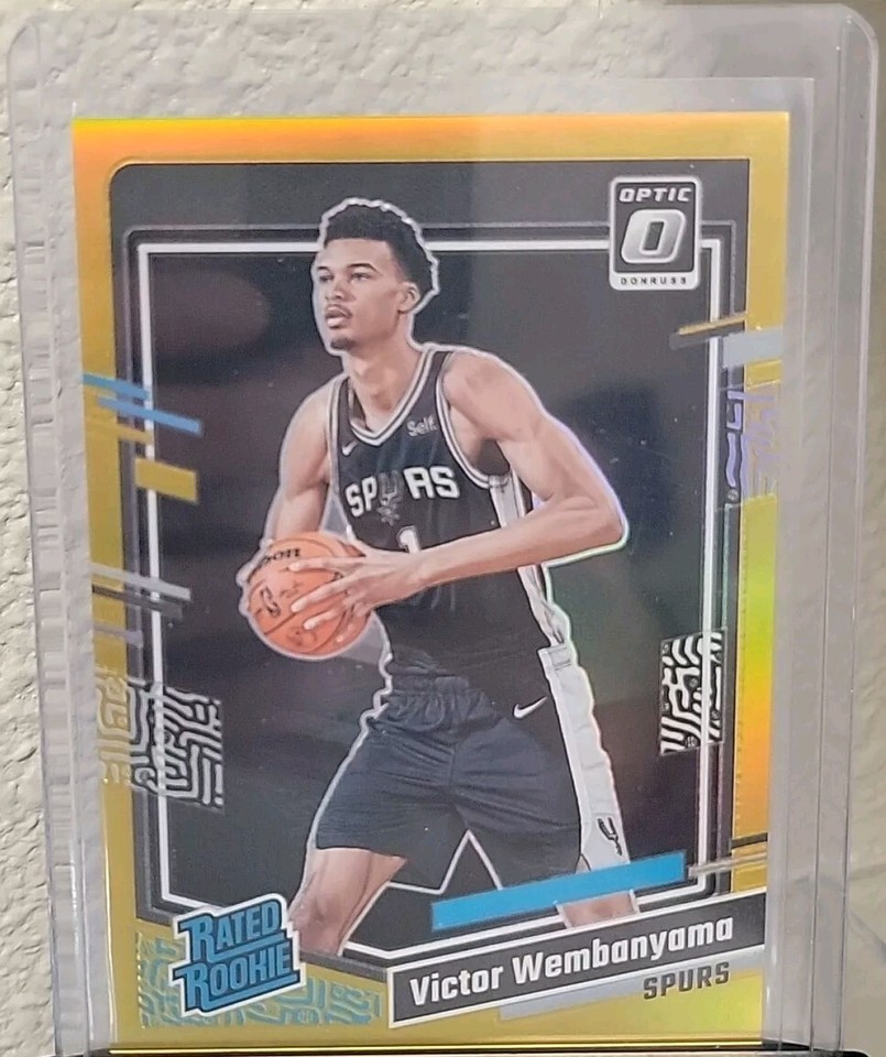 2023-24 Optic Gold Victor Wembanyama /10 - Gold Rookie Rated Rookie ...