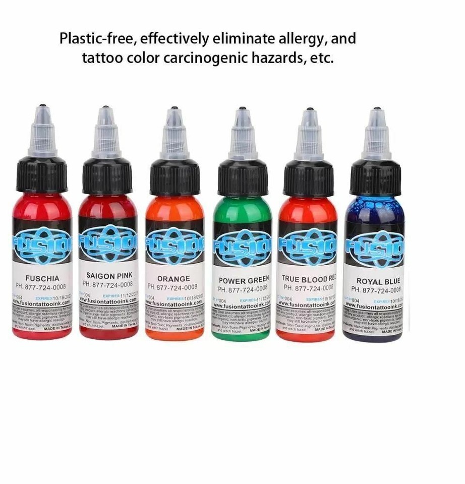 Fusion Tattoo Ink Set 1oz 30ml Bottles 16/25 Color Genuine Inks ...